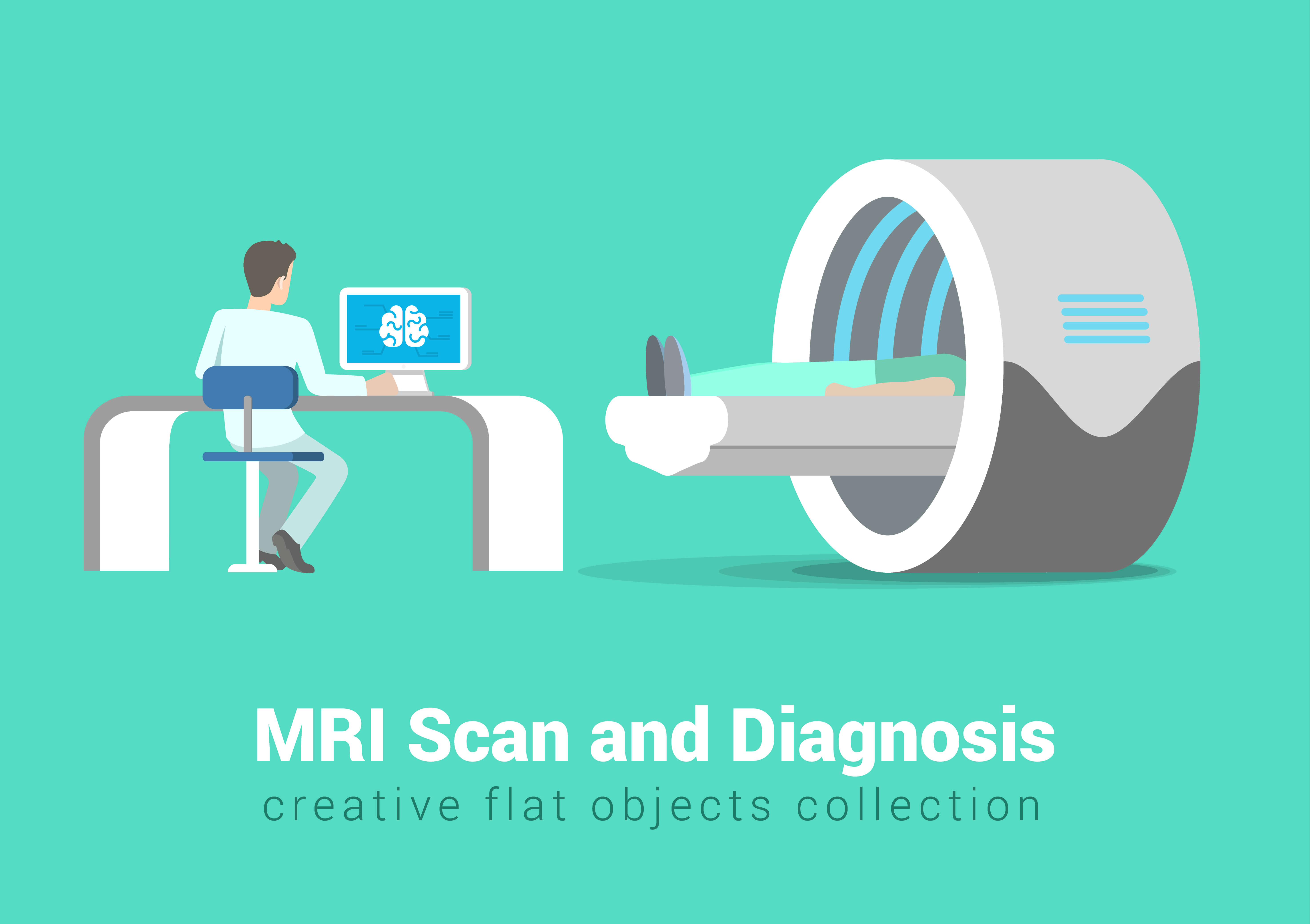 Illustration showing how to operate an MRI device. Illustration ...