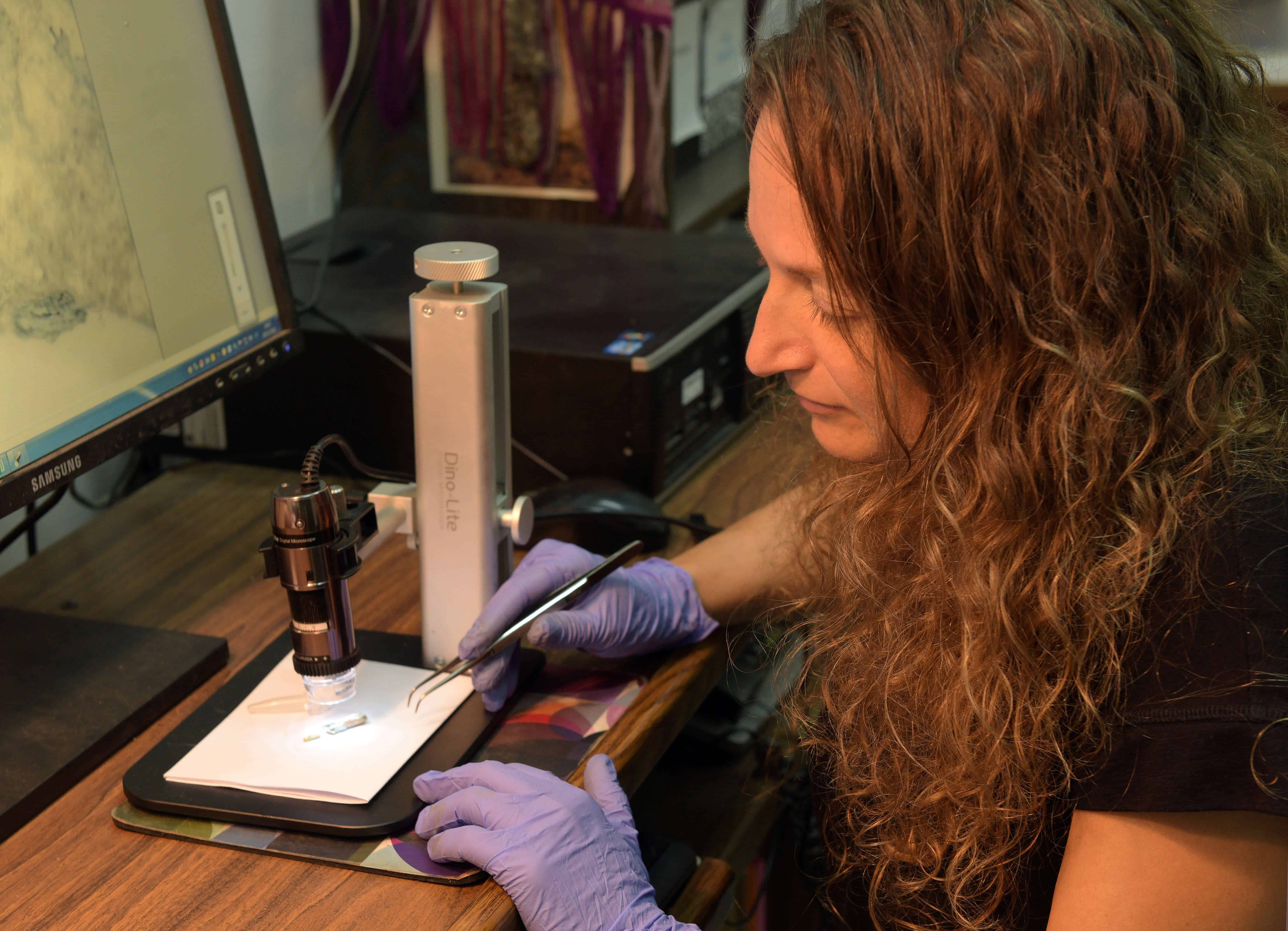 A rare wick for lighting an oil candle, one of the oldest known in the ...