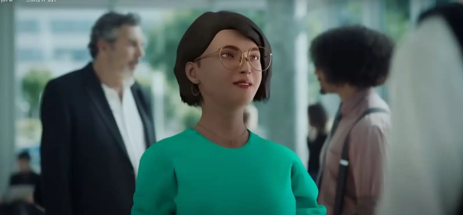 Emma Twin, a Dassault Systèmes virtual character, demonstrates how ...